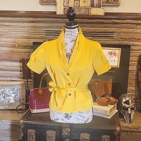 Lida Baday | Jackets & Coats | Yellow Lita Baday Blazer Size 6 | Poshmark